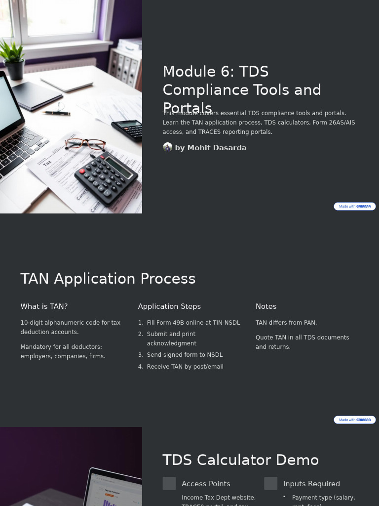 Module 6 TDS Compliance Tools and Portals | PDF