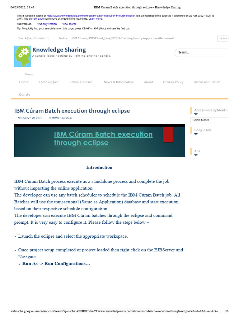 IBM Cúram Batch Execution in Eclipse | PDF | Virtual Machine | User ...