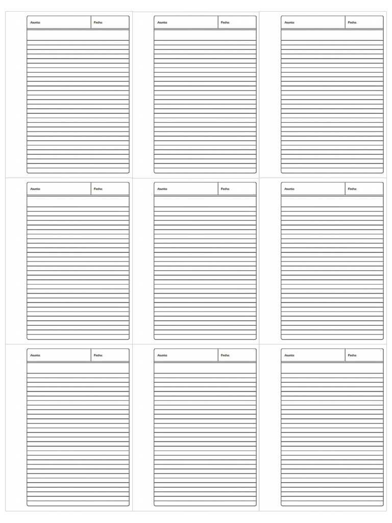 Hojas para Libreta | PDF