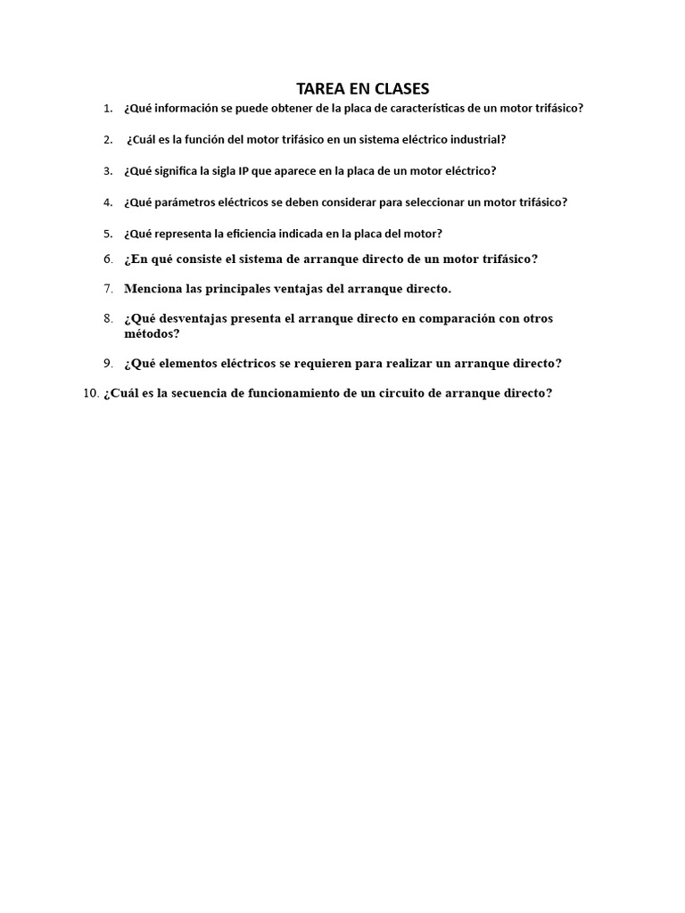 Tarea en Clases | PDF