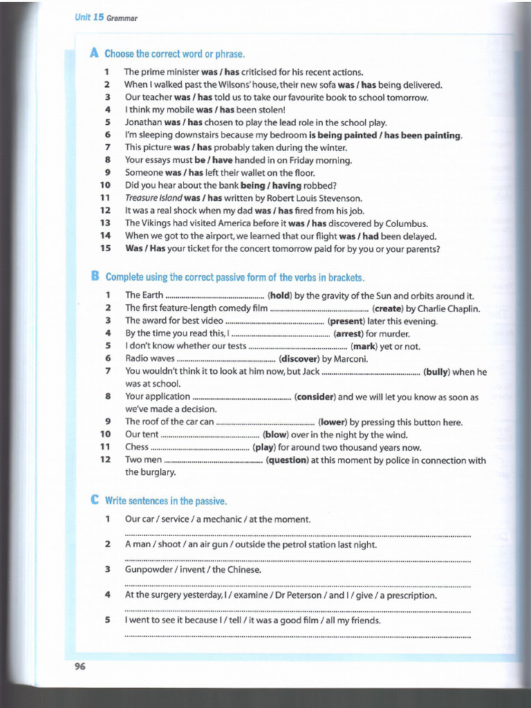 The Passive Exercises | PDF