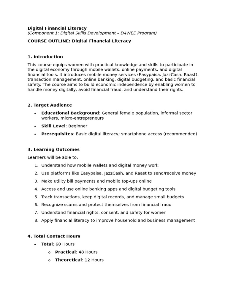 Comp 1 - Digital Financial Literacy | PDF | Financial Literacy