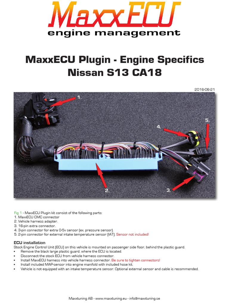 Nissan S13 (CA18) - Engine Specific - MaxxECU V1 Plugin Manual-En | PDF ...