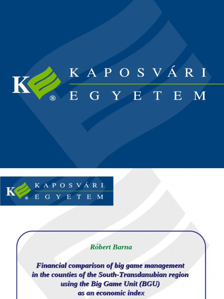 BarnaR-Financial Comparison of Big Game Management | PDF | Deer