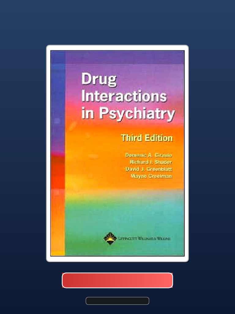 Verified PDF Download Drug Interactions in Psychiatry 3rd Edition FULL ...