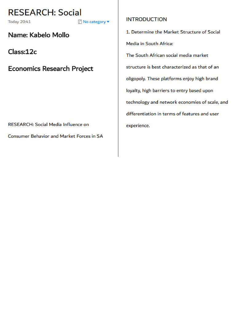 Economics Project | PDF