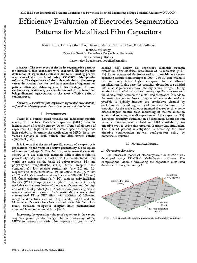 Efficiency Evaluation of Electrodes Segmentation Patterns For ...