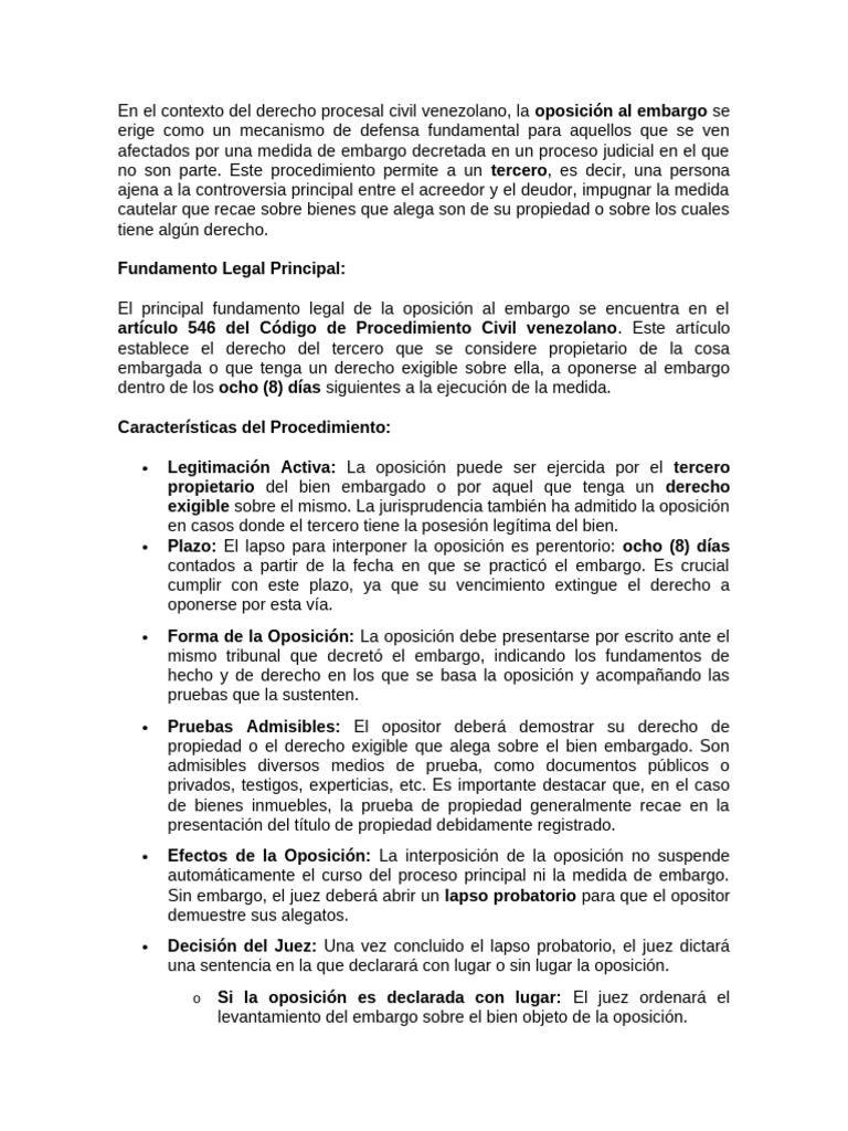 Oposicion en CPC 2 | PDF | Procedimiento Civil | Propiedad