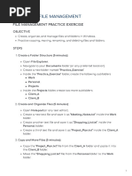 File Management Practice Exercises | PDF | Screenshot | Computer File