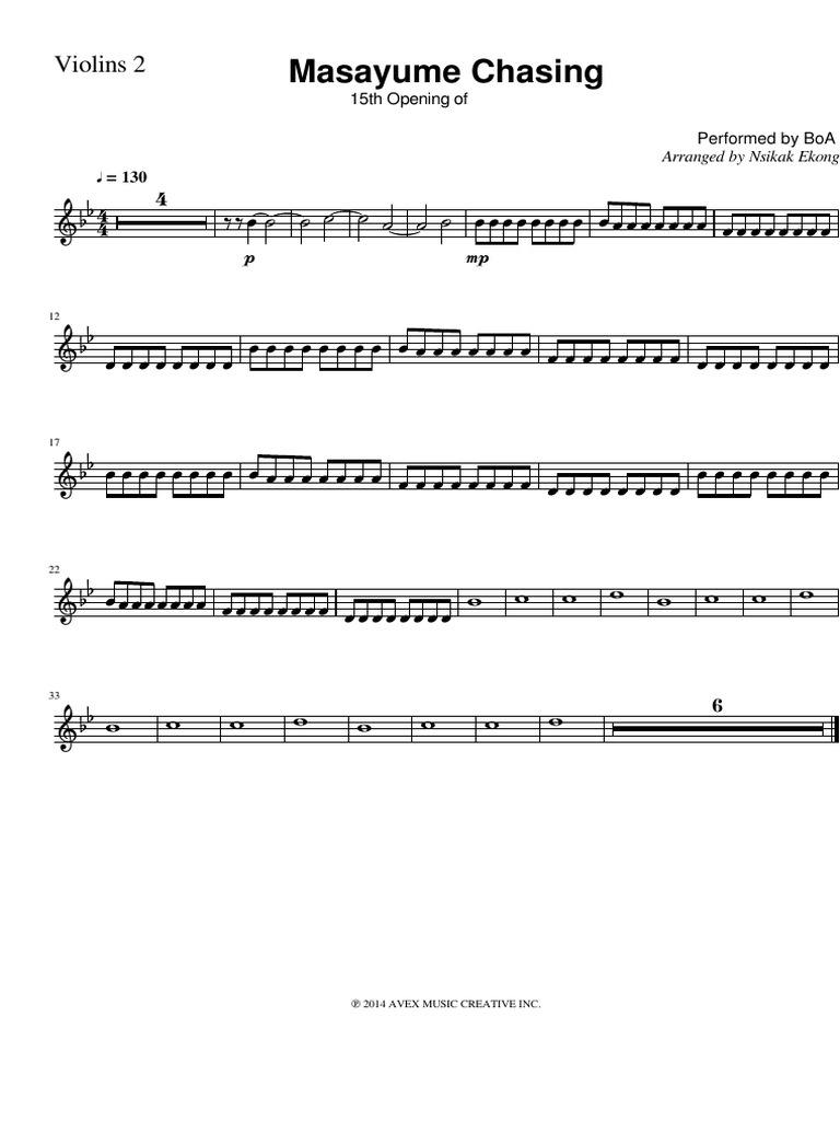 FYT - Mayasume Chasing (Violin 2) | PDF