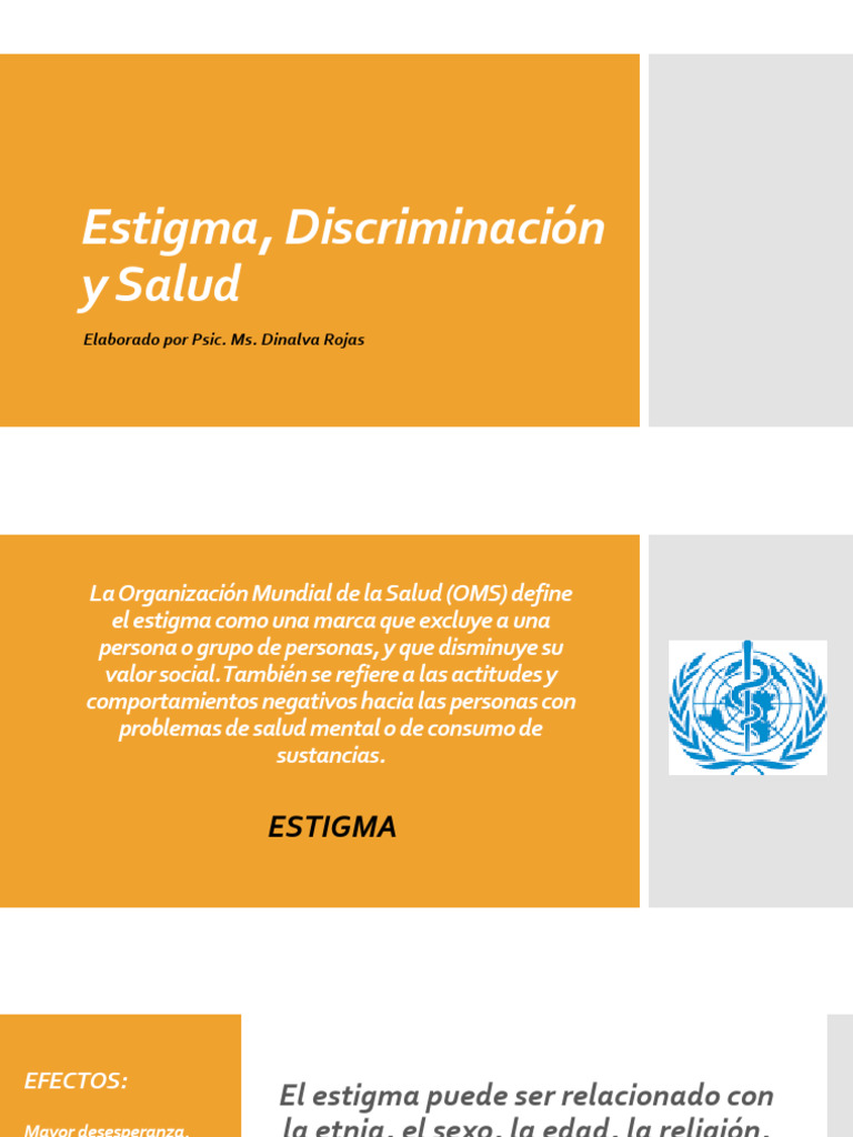Estigma y Discriminación en Salud Mental | PDF | Discriminación ...