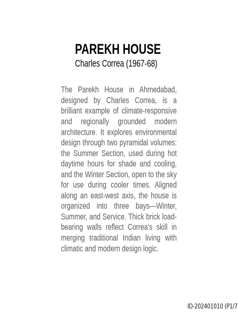 Sketches Parekh House | PDF