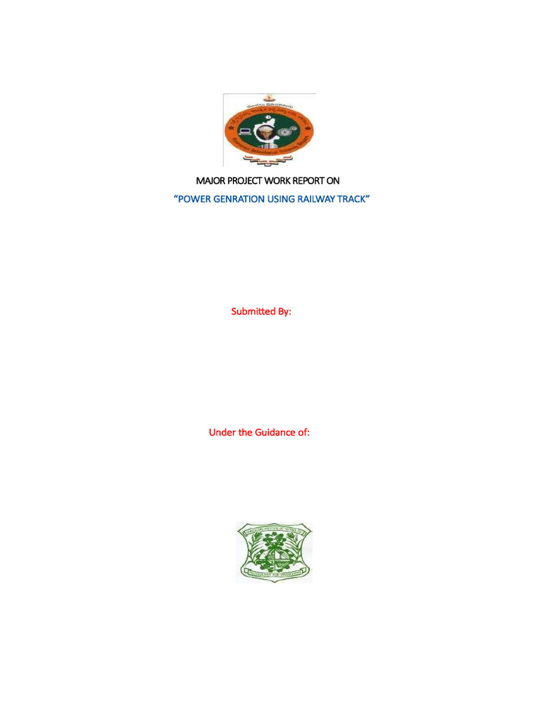 Power Generation via Railway Tracks | PDF | Electric Generator | Gear