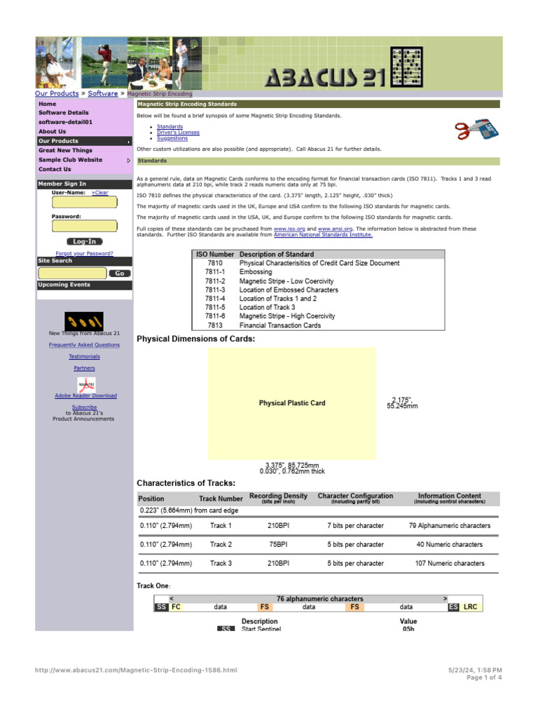 Magnetic Strip Encoding Standards | PDF | Encodings | Computing