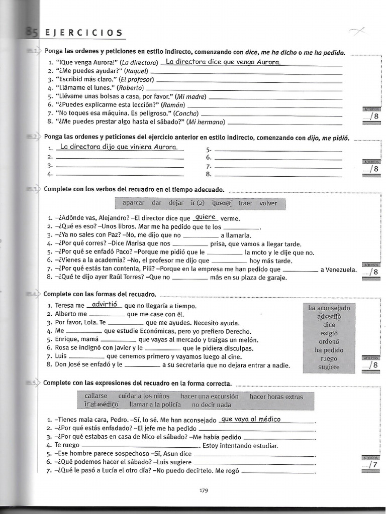 Estilo Indirecto 6 | PDF