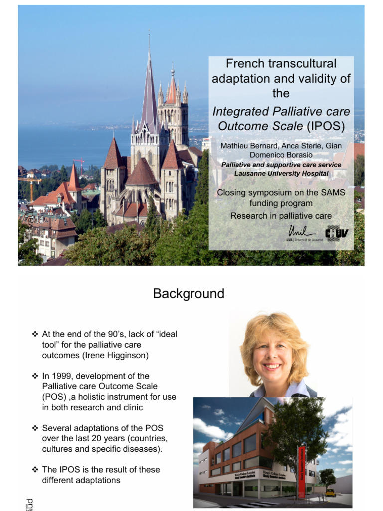 04 Presentation Sams Pallcare 2019 Bernard | PDF | Palliative Care | Validity (Statistics)