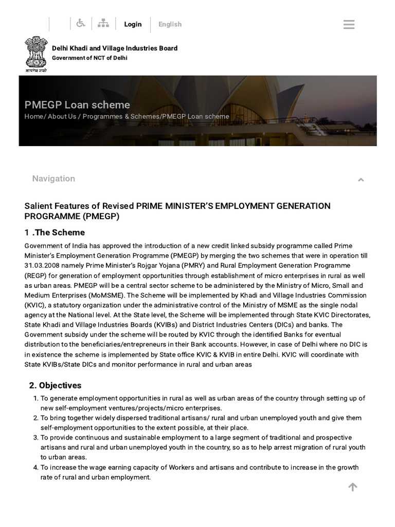PMEGP Loan Scheme Overview and Guidelines | PDF | Government Of India ...