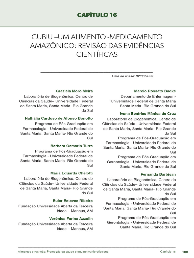 Propriedades do Cubiu na Saúde Humana | PDF | Antioxidante | Radical ...
