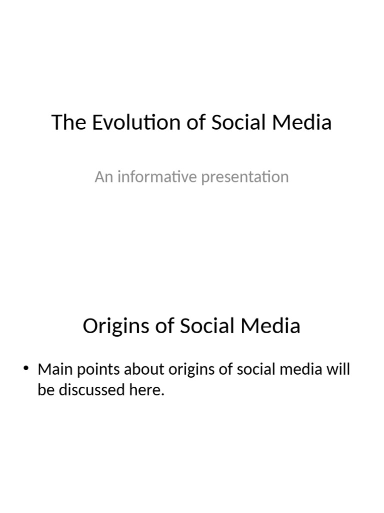The Evolution of Social Media | PDF