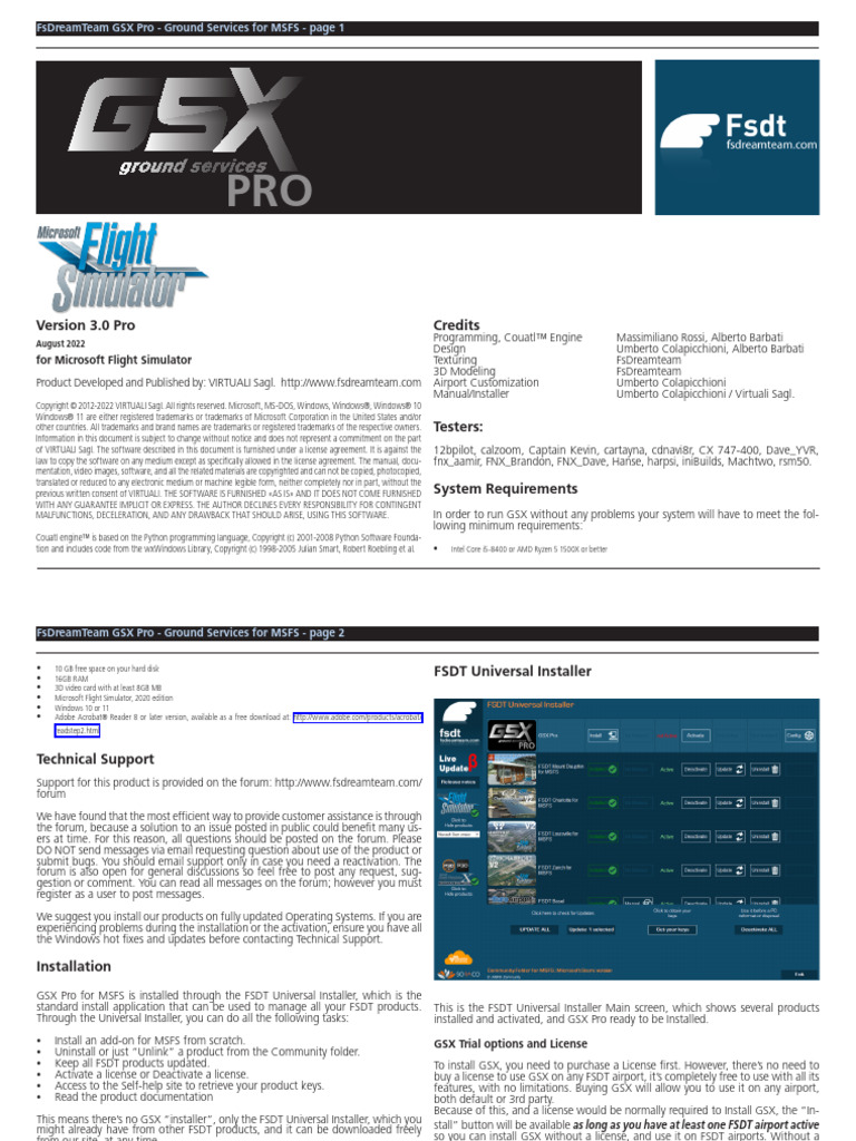 GSX Manual Msfs | PDF | Airport | Microsoft Windows
