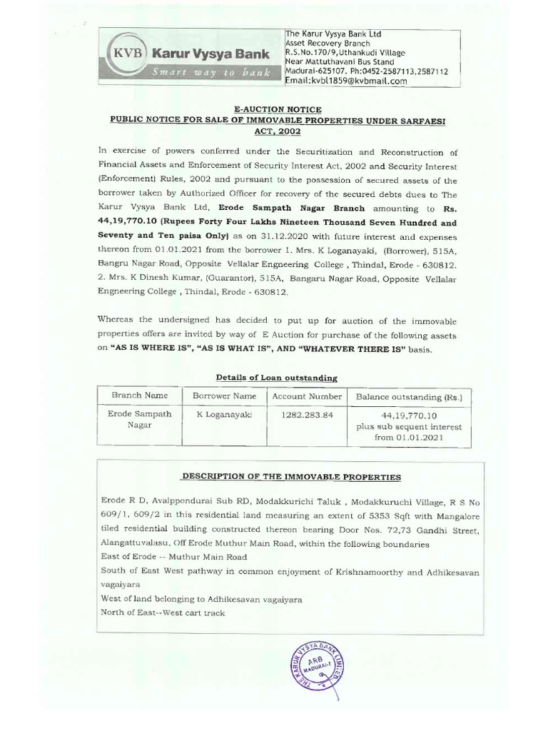 Auction Notice 1610017685 | PDF