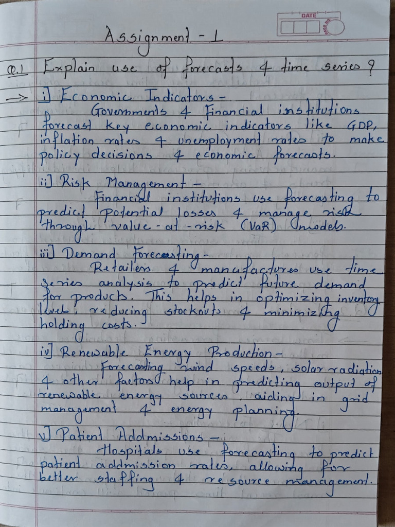 TSA Assignment 1 | PDF