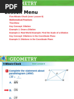 ML Geometry 8-7 Dilations | PDF | Triangle | Mathematical Objects