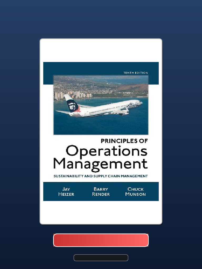Principles of Operations Management 10th Edition Heizer Ebook and ...