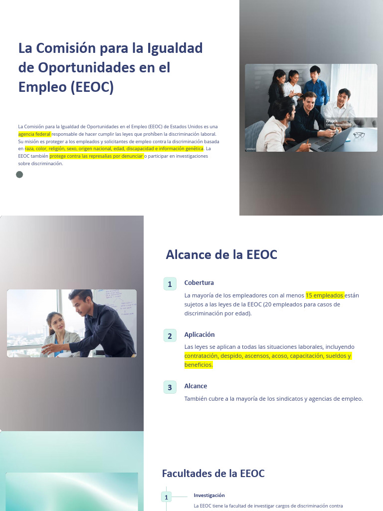 La Comision para La Igualdad de Oportunidades en El Empleo EEOC | PDF ...