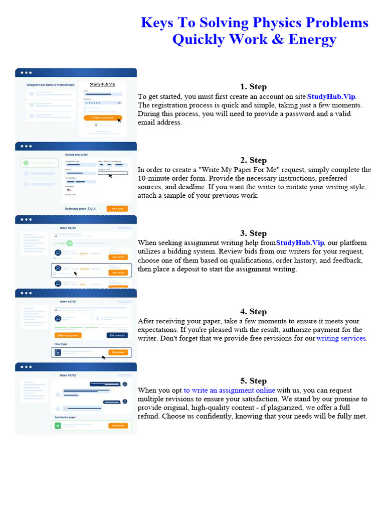 Keys To Solving Physics Problems Quickly Work Energy | PDF | Plate ...