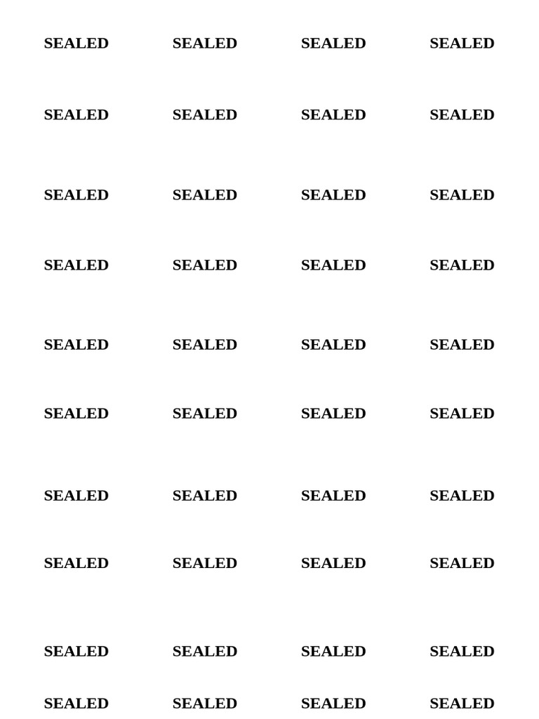 Sealed Labels | PDF