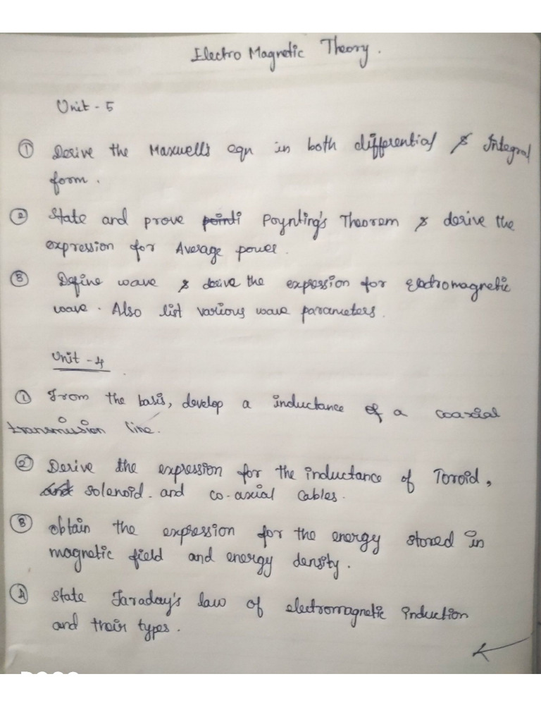 Important Questions - EMT | PDF