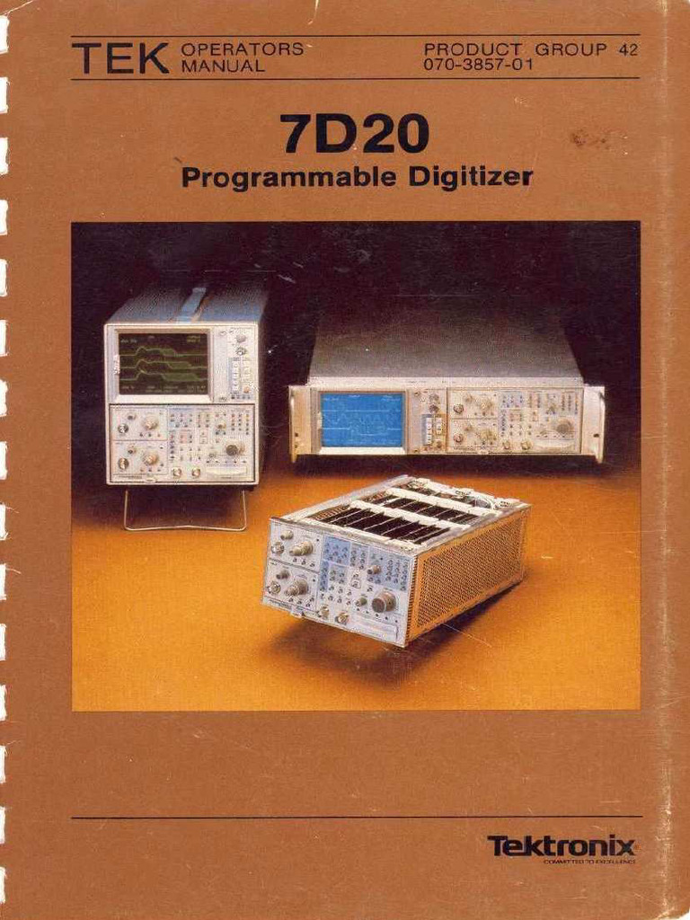 Tek 7D20 Programmable Digitizer 070-3857-01 | PDF | Menu (Computing ...