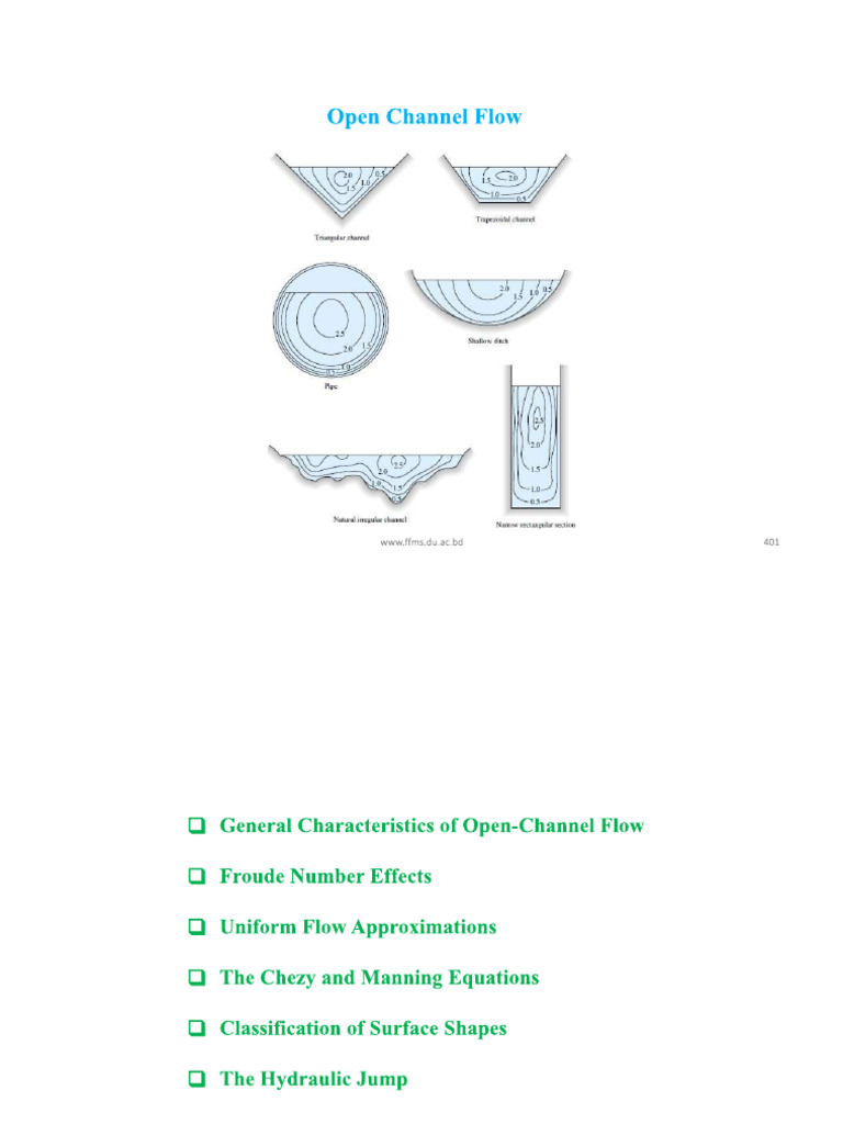 Open Channel Flow | PDF