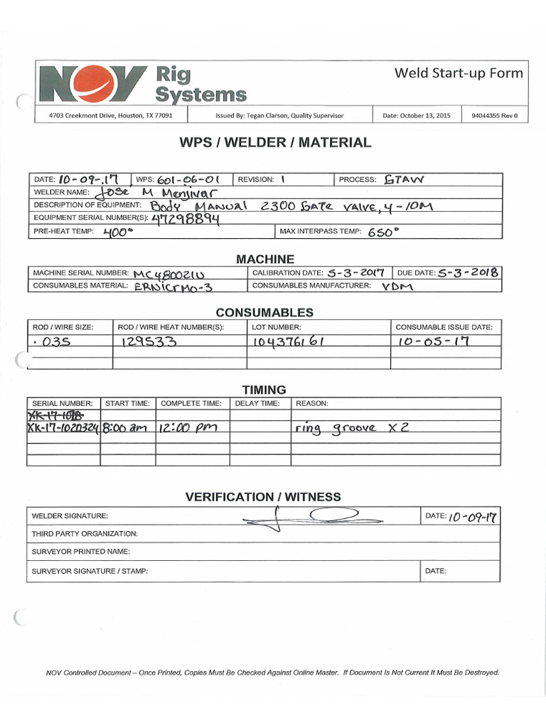 Weld and Stress Relief Report | PDF