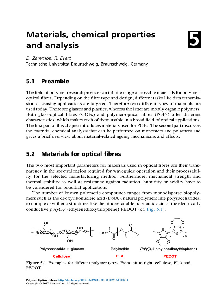 5 - Materials, Chemical Properties and Analysis | PDF | Poly(Methyl ...
