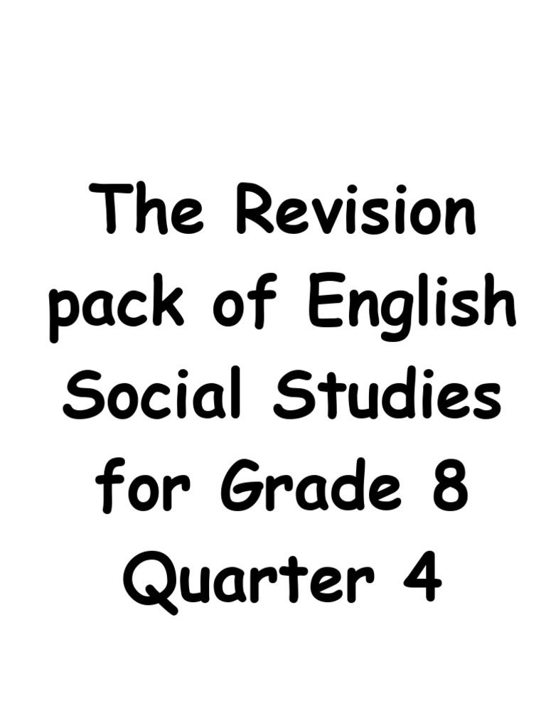 Revision Pack ESS Grade 8 - Answered | PDF | Abolitionism In The United ...