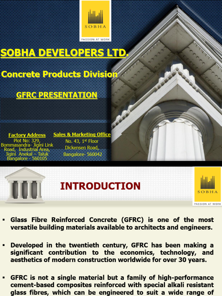 Sobha GFRC Products Overview | PDF | Concrete | Architectural Design