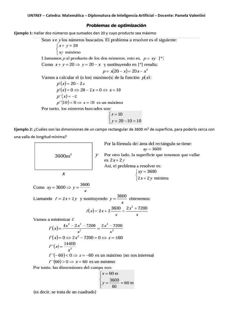 4 - Problemas de Optimizacion | PDF