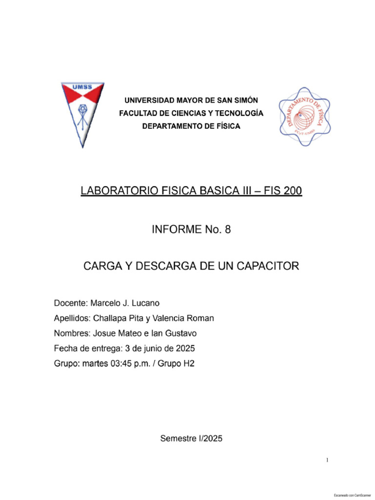 Informe 8 Lab Fis III | PDF
