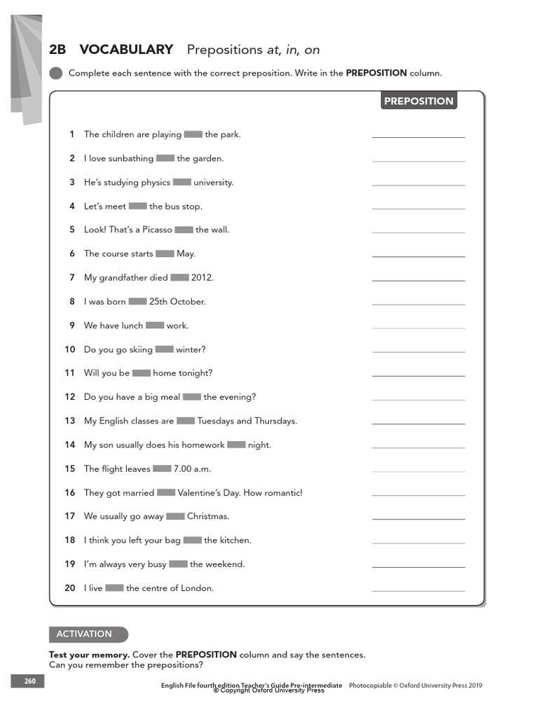3B EF 4e - Pre Inter Dependent Prepositions | PDF
