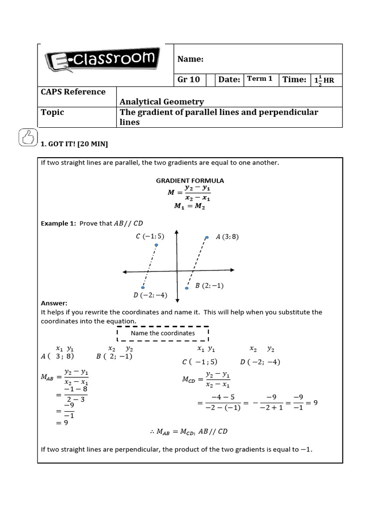 Gradient of Lines in Analytic Geometry | PDF | Line (Geometry ...