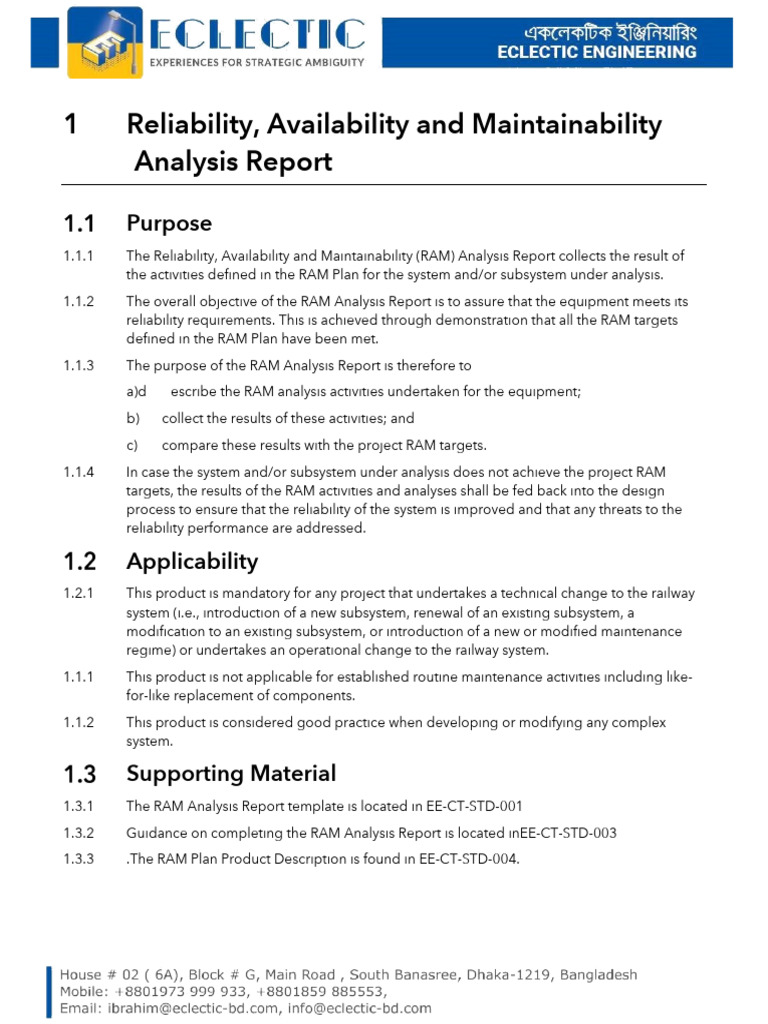 Mx-Sea-Pd-120 Ram Analysis Report PD | PDF | Reliability Engineering | System
