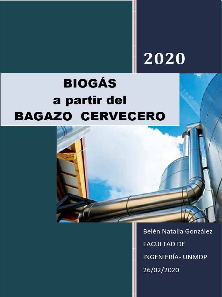 Biogas A Partir Del Bagazo Cervecero | PDF | Biogás | Ingeniería Química