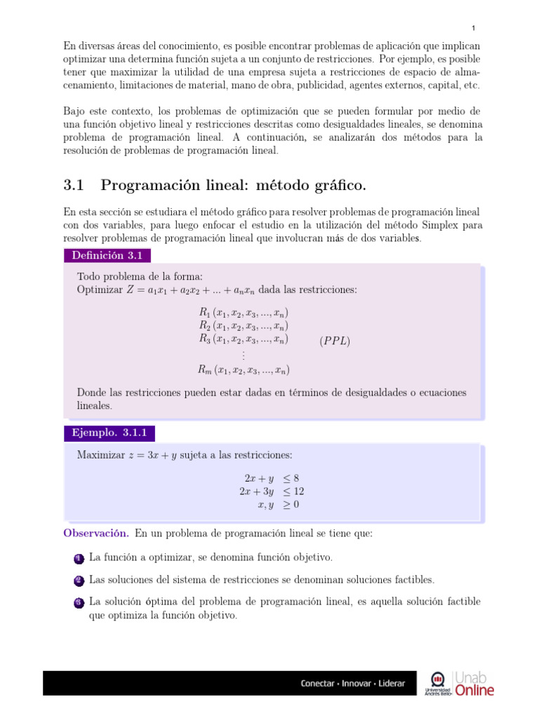 Métodos de Programación Lineal: Gráfico y Simplex | PDF | Programación ...