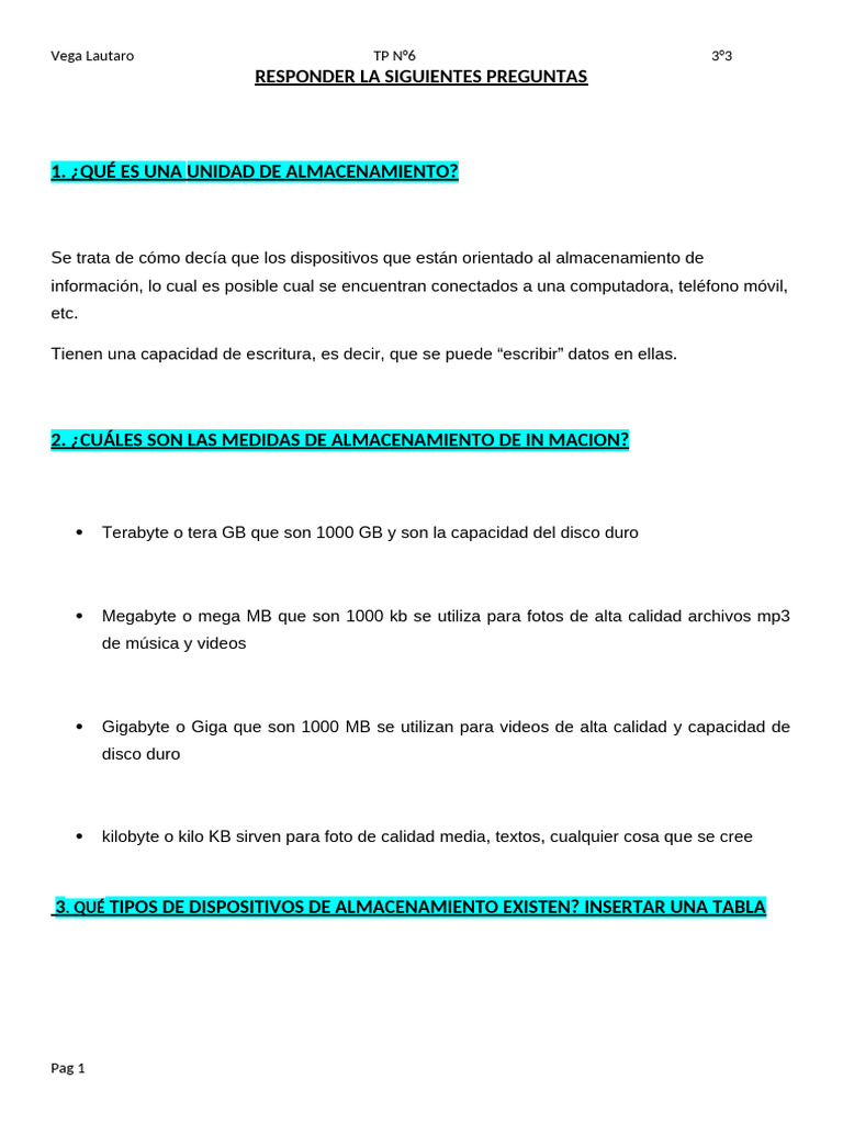 Tic TP N°6 | PDF | Disco duro | Almacenamiento de datos de la computadora