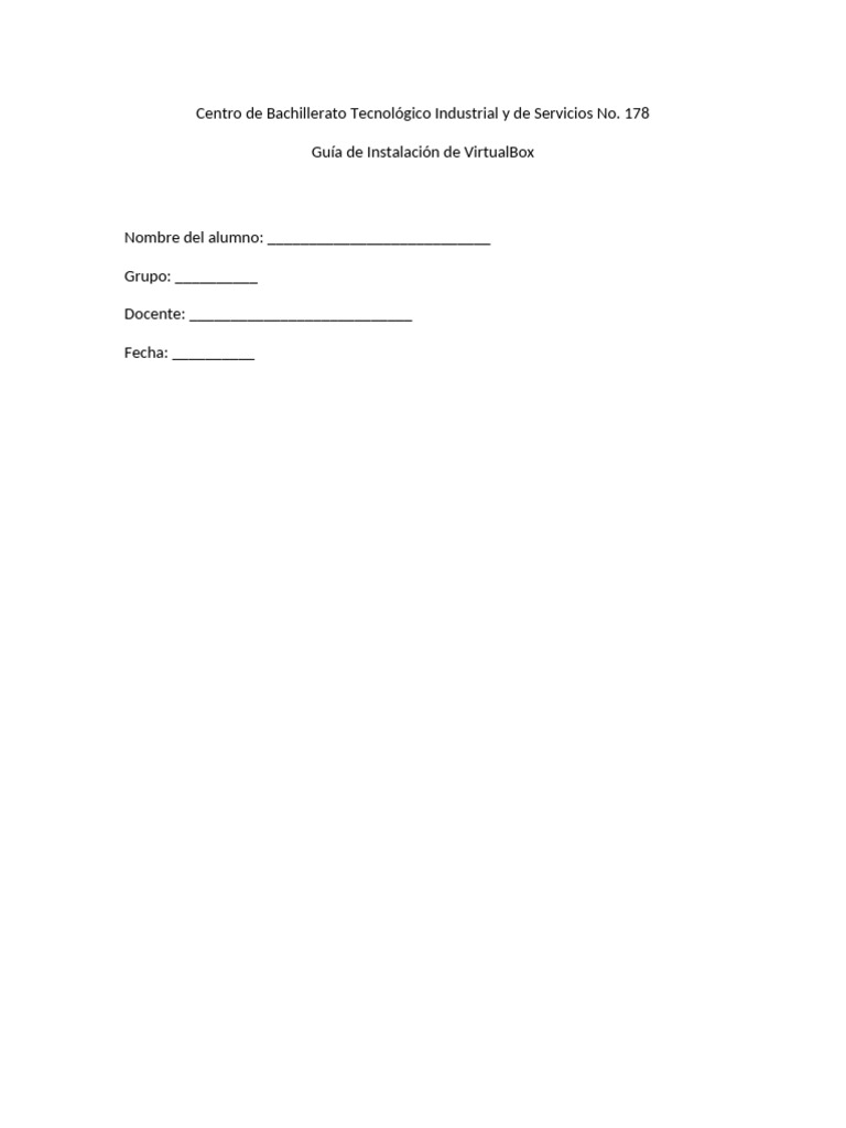 Guia VirtualBox CBTIS178 | PDF