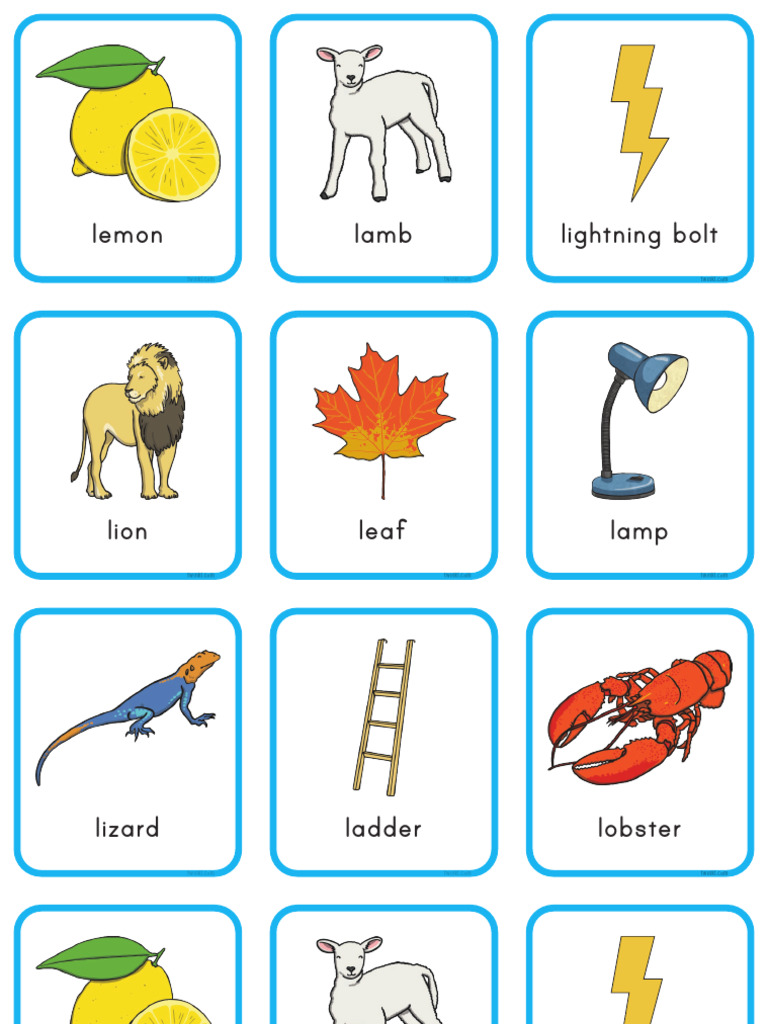 Beginning Sound Matching Game Letter L | PDF