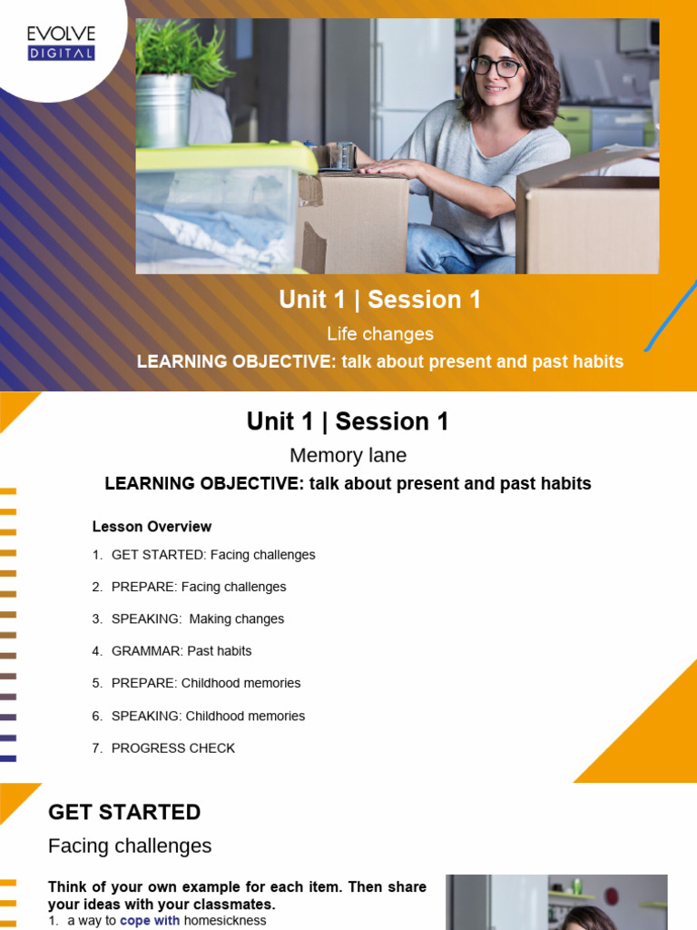 Unit 1 - Session 1: Life Changes | PDF