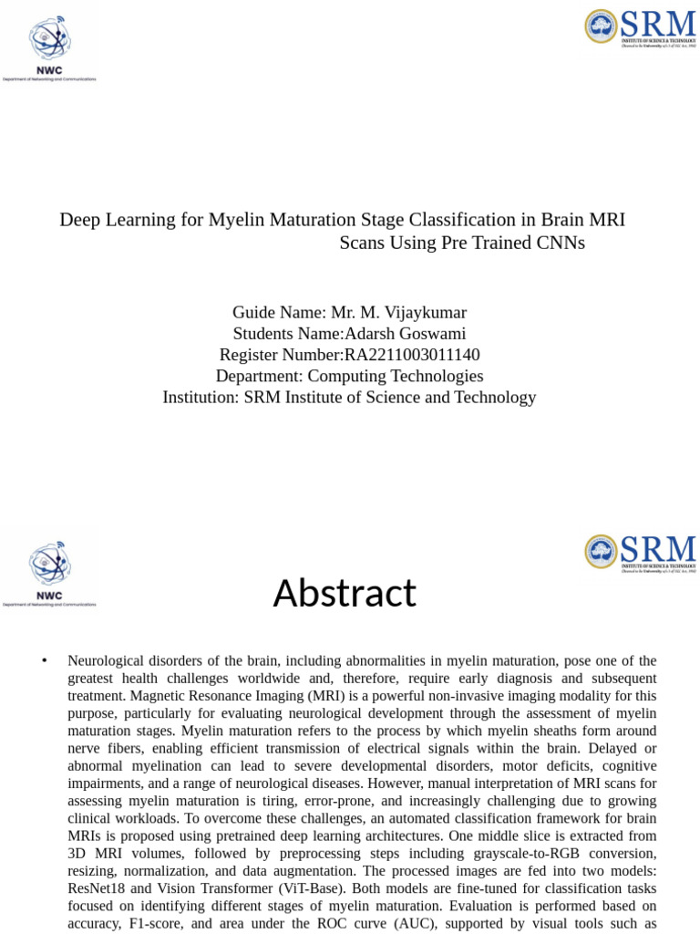 Brain MRI Classification Presentation | PDF | Magnetic Resonance Imaging | Receiver Operating ...